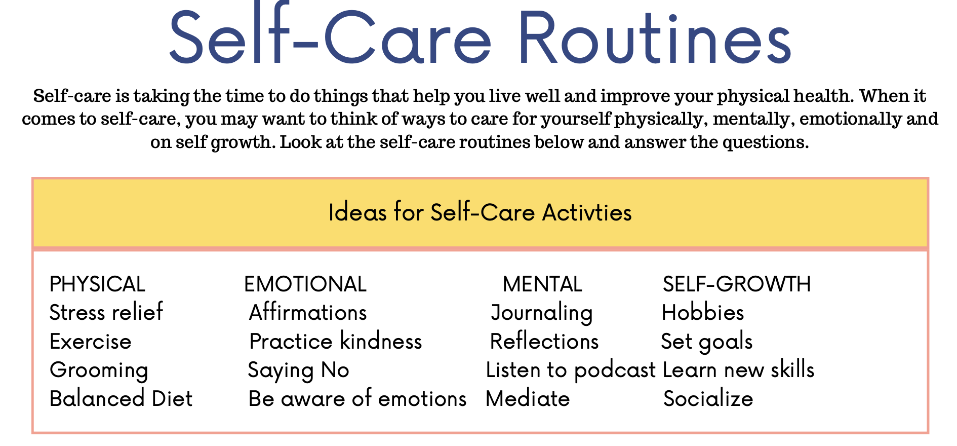 Life Skills for Teens - 15 worksheets for free ! - TheWorksheets.com
